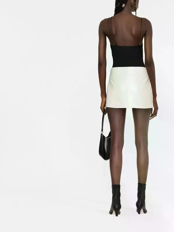 COURREGES Swallow Vinyl Mini Skirt