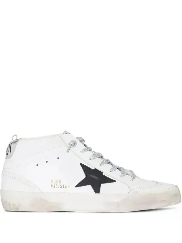 GOLDEN GOOSE Star-patch Lace-up Sneakers - White