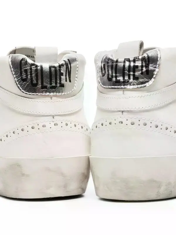 GOLDEN GOOSE Star-patch Lace-up Sneakers - White
