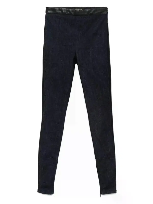 MITILIANE COUTURE Leather-insert Leggings