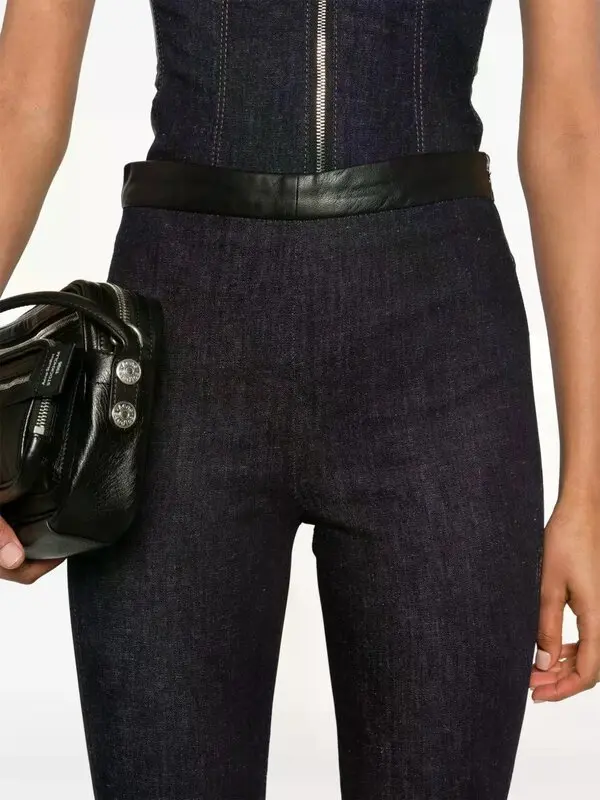 MITILIANE COUTURE Leather-insert Leggings