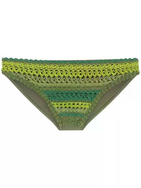 AMIR SLAMA Crochet Swim Briefs - Green