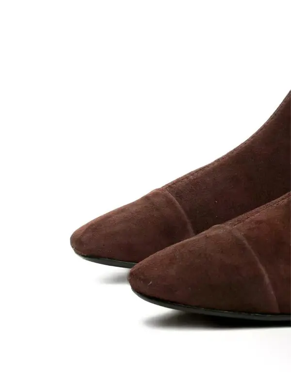 POCHE PARIS Suede Ankle Boots - Brown