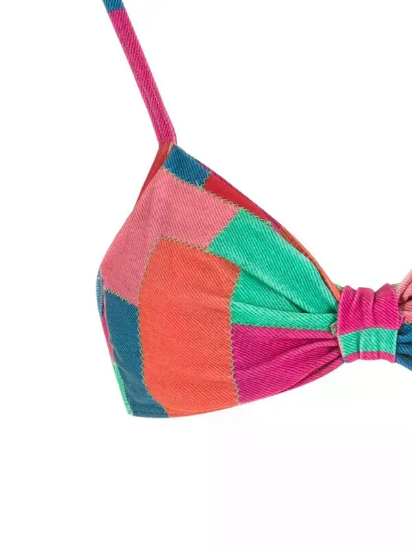 AMIR SLAMA Patchwork-print Two-piece Bikini Set