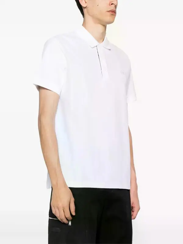 Burberry Logo-embroidered Polo Shirt - White