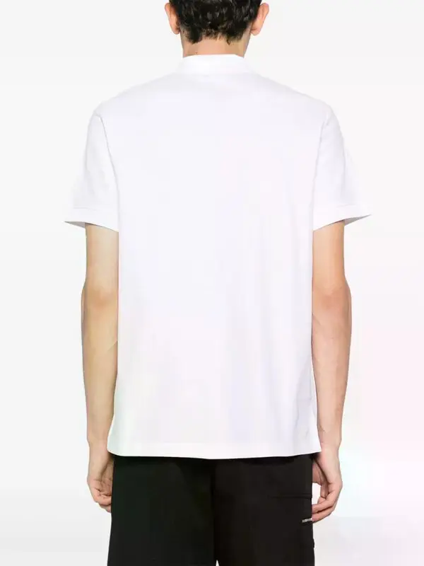 Burberry Logo-embroidered Polo Shirt - White