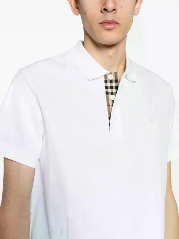 Burberry Logo-embroidered Polo Shirt - White