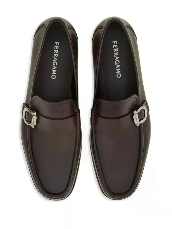 FERRAGAMO Gancini Leather Loafers
