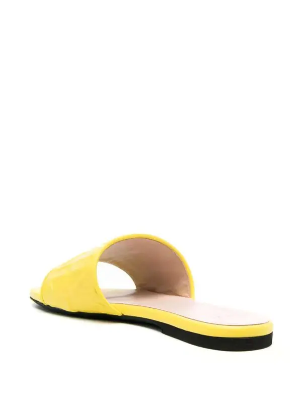 N°21 Embossed Leather Slides