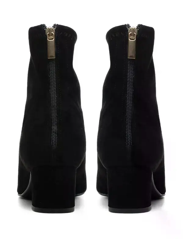 POCHE PARIS Suede Ankle Boots - Black