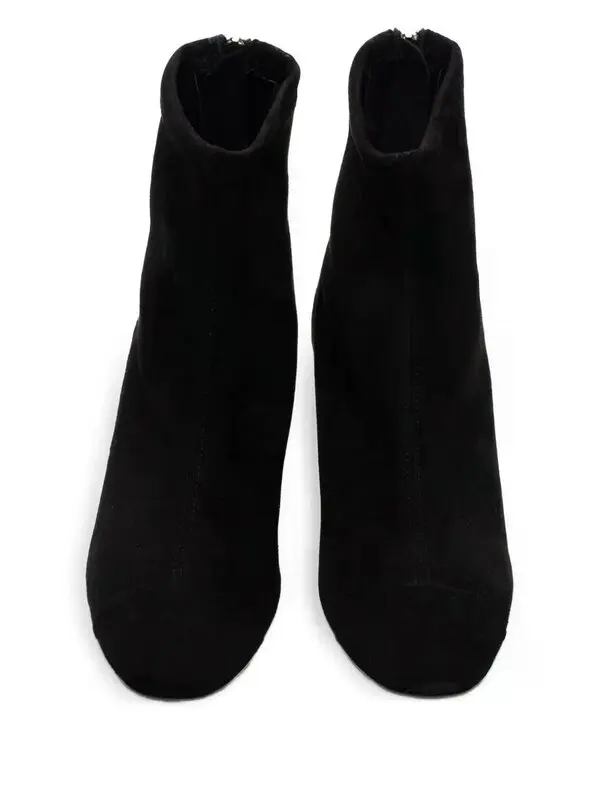 POCHE PARIS Suede Ankle Boots - Black