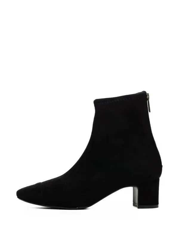 POCHE PARIS Suede Ankle Boots - Black