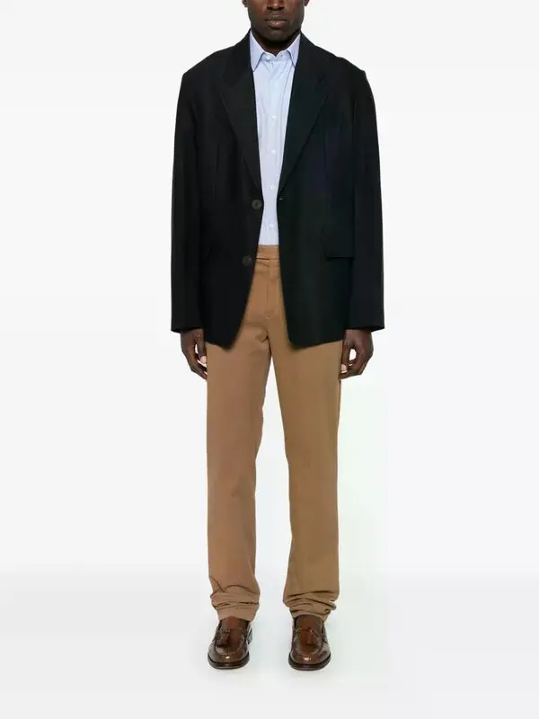 Canali Grid-pattern Shirt - Blue