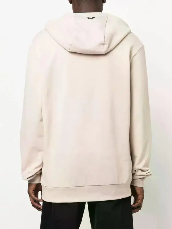 Philipp Plein Skull-print Long-sleeve Hoodie - Neutrals