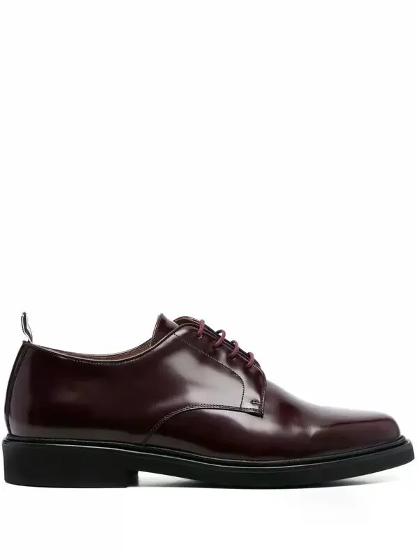 Thom Browne Leather Derby Shoes - Red