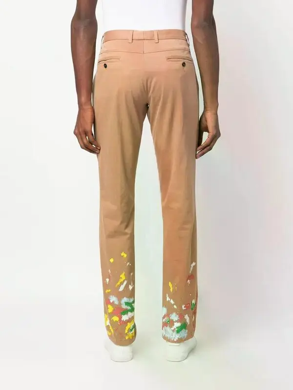 Philipp Plein Paint-splatter Effect Chinos