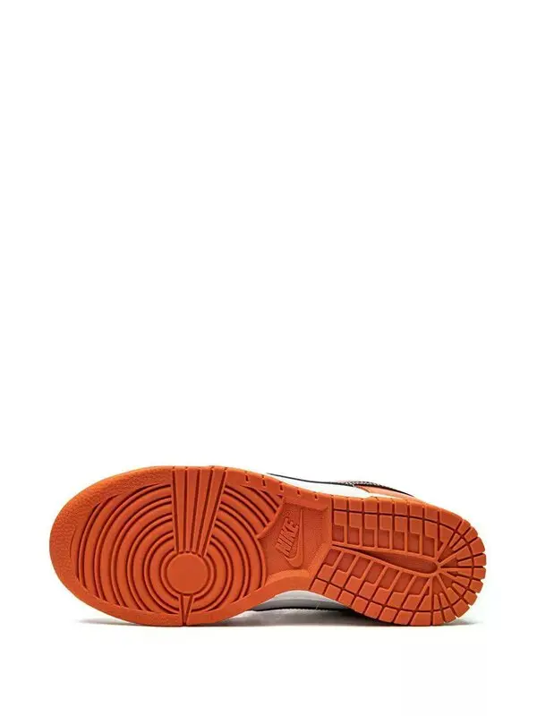 Nike Dunk Low Black Patent Leather Sneakers - Orange