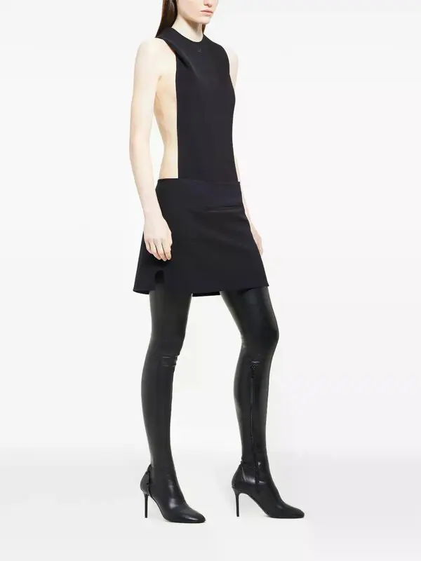 COURREGES Oblique Tailored Mini Skirt