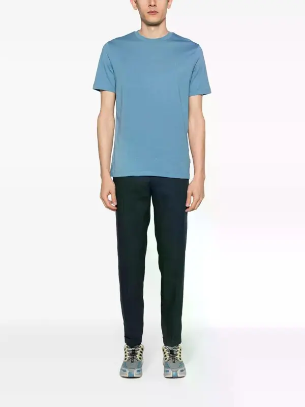 BOSS Raised-logo Cotton T-shirt - Blue
