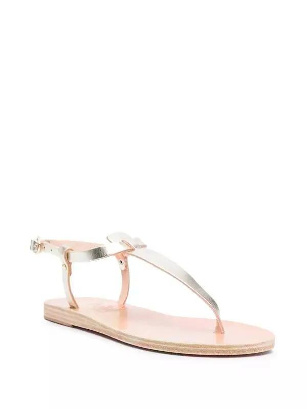 ANCIENT GREEK SANDALS Logo Open-toe Sandals - Gold