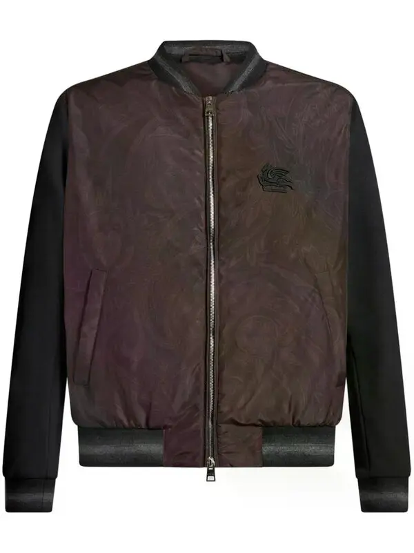 Etro Paisley-print Panelled Bomber Jacket