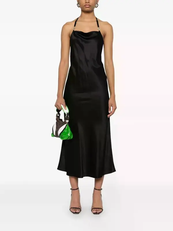 MARINE SERRE Satin Maxi Slip Dress