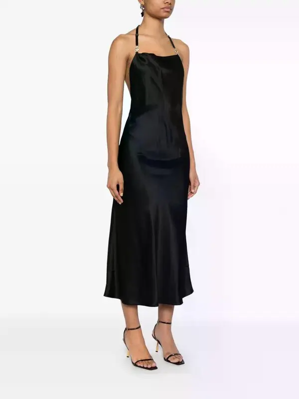 MARINE SERRE Satin Maxi Slip Dress