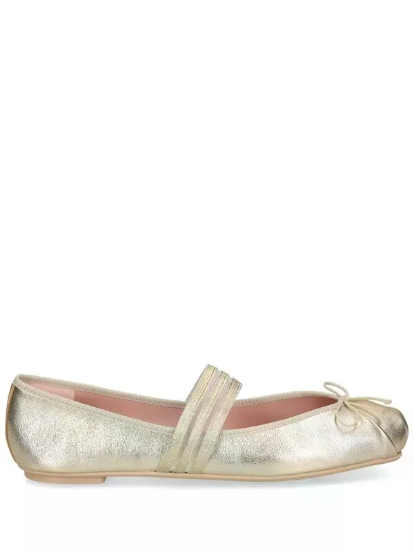 Pretty Ballerinas Kristen Metallic Ballet Flats - Gold