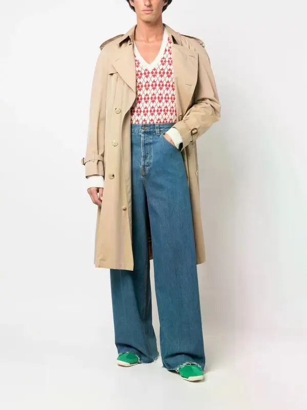 Gucci Pressed-crease Mid-rise Wide-leg Jeans