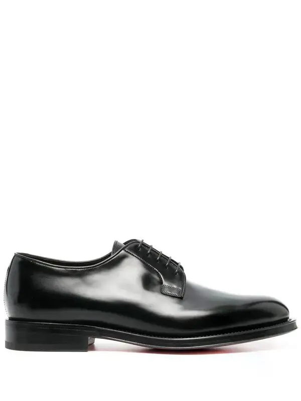 Santoni Polished Leather Derby Shoes