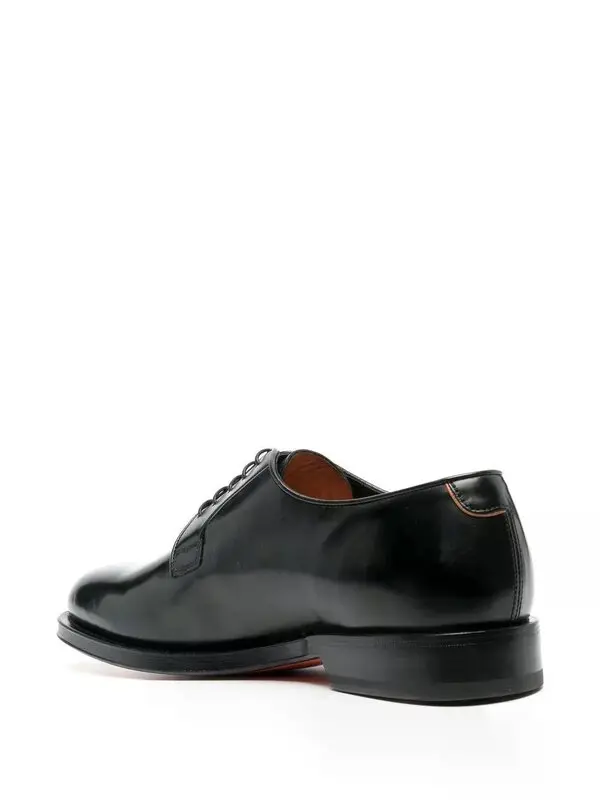 Santoni Polished Leather Derby Shoes
