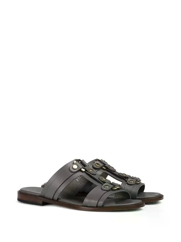DOUCAL'S Leather Sandals - Grey