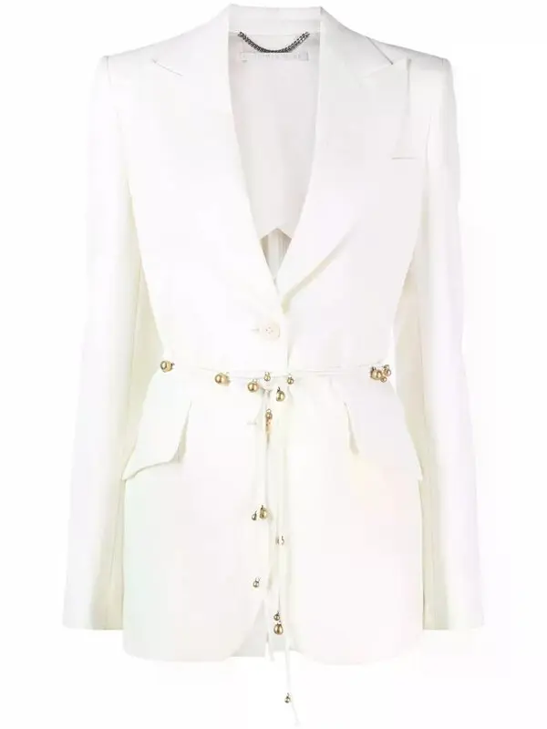 Stella McCartney Belted Single-breasted Blazer - Neutrals
