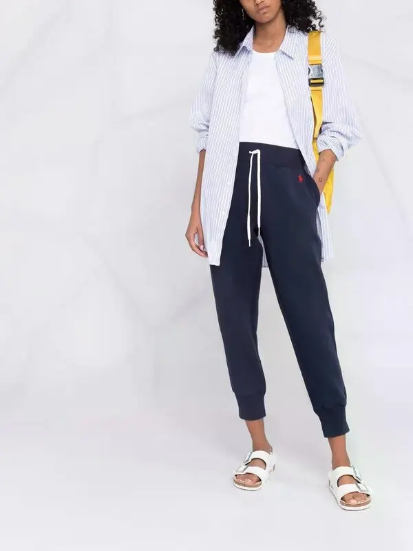 Polo Ralph Lauren Cotton Blend Tapered Track Trousers - Blue