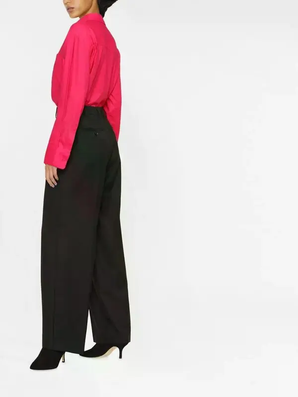 Filippa K Darcey Wool Palazzo Trousers - Black