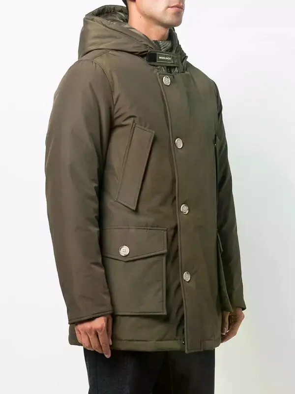 Woolrich Hooded Padded Coat - Green