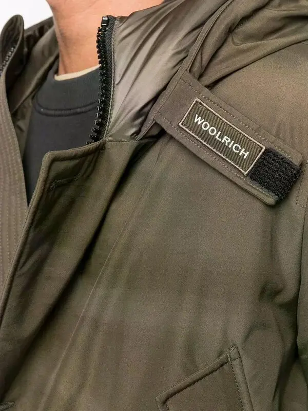 Woolrich Hooded Padded Coat - Green