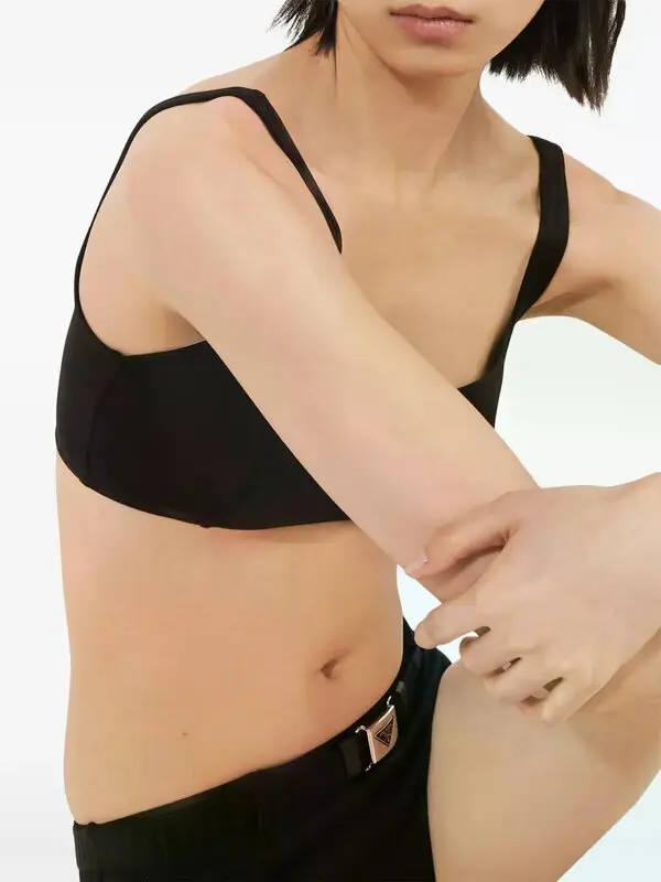 Prada Triangle-logo Belted Bikini Bottoms