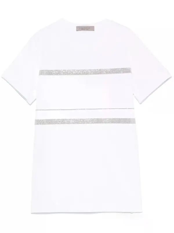 D.exterior T-shirt With Monili Detail - White