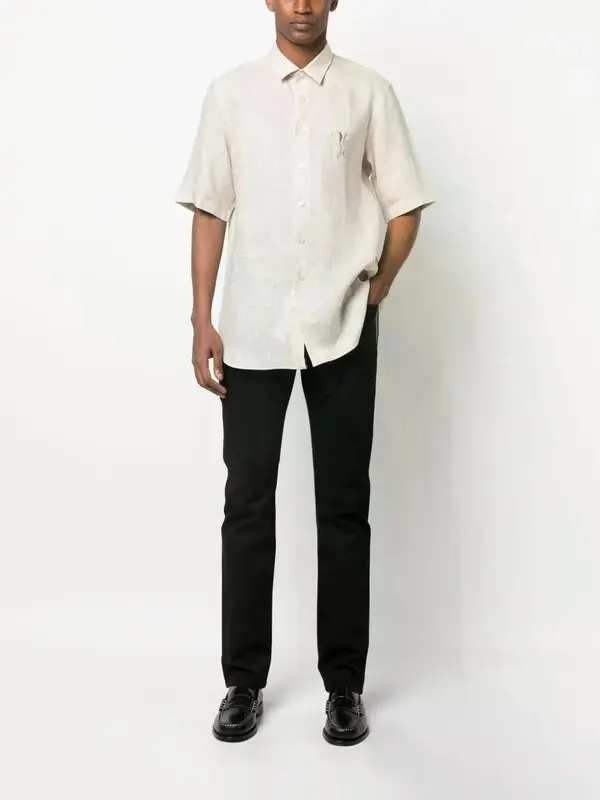 BILLIONAIRE Logo-embroidered Straight-leg Jeans - Black
