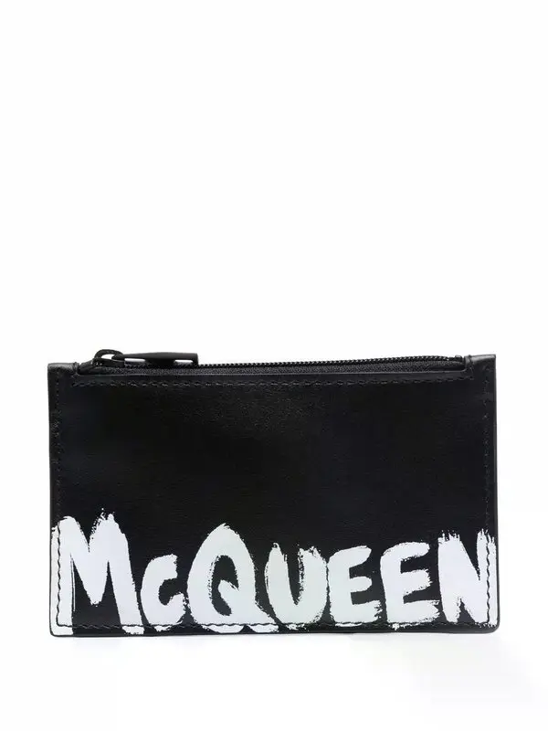 Alexander McQueen Logo-print Leather Wallet - Black