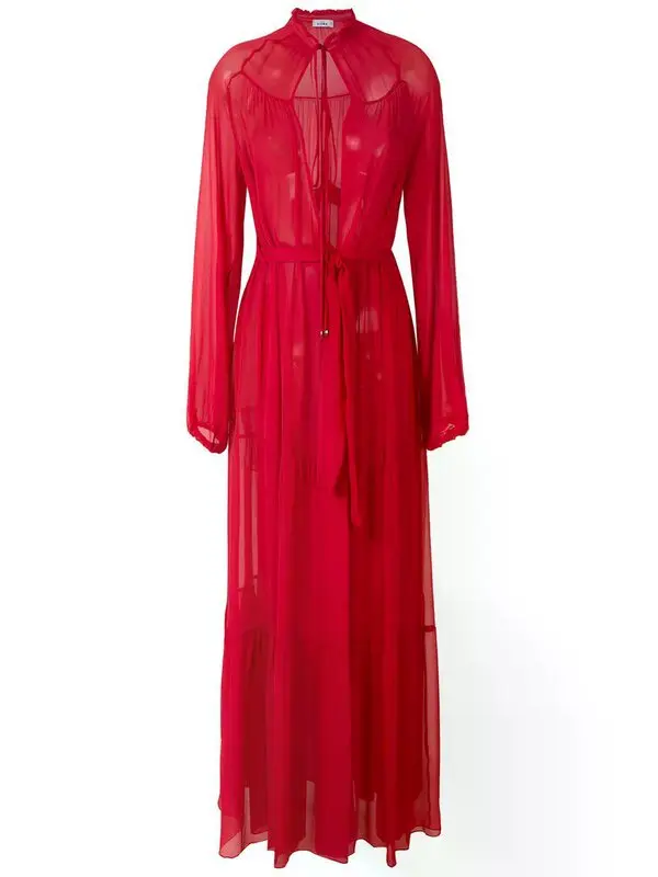AMIR SLAMA Silk Maxi Dress - Red