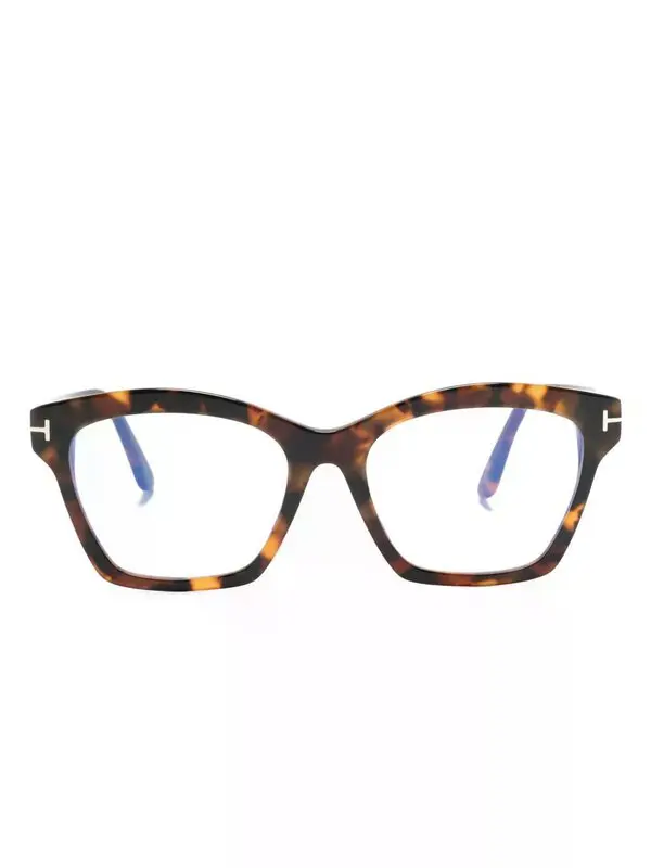 TOM FORD Square Frame Glasses - Brown