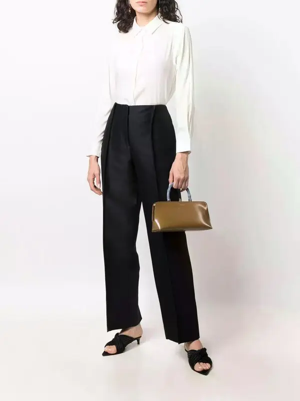 PAULA Long-sleeve Silk Shirt - Neutrals