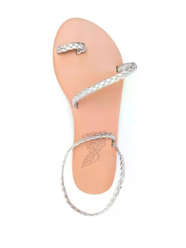 ANCIENT GREEK SANDALS Braided Open-toe Sandals - Silver