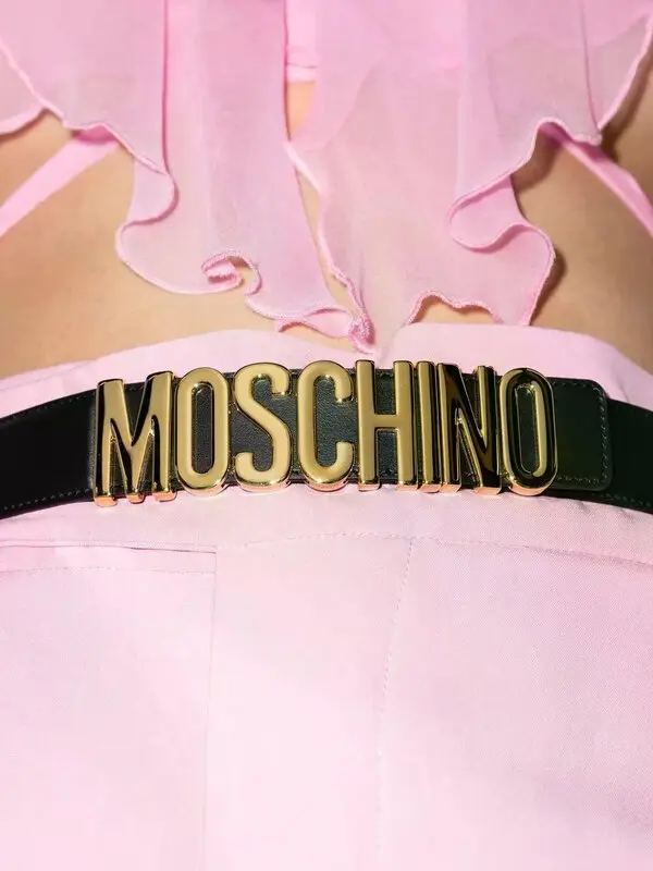 Moschino Plaque Belt - Black