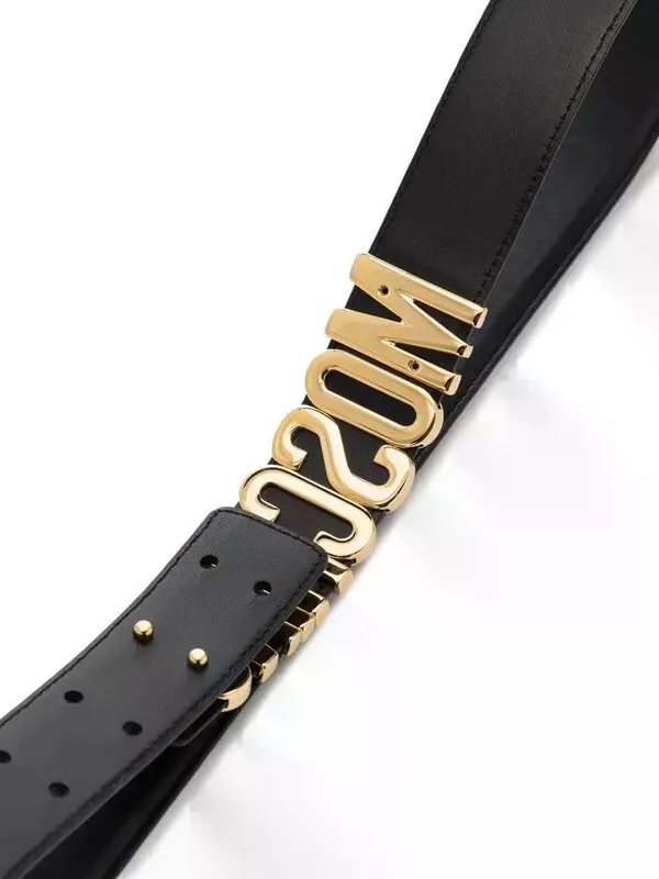 Moschino Plaque Belt - Black