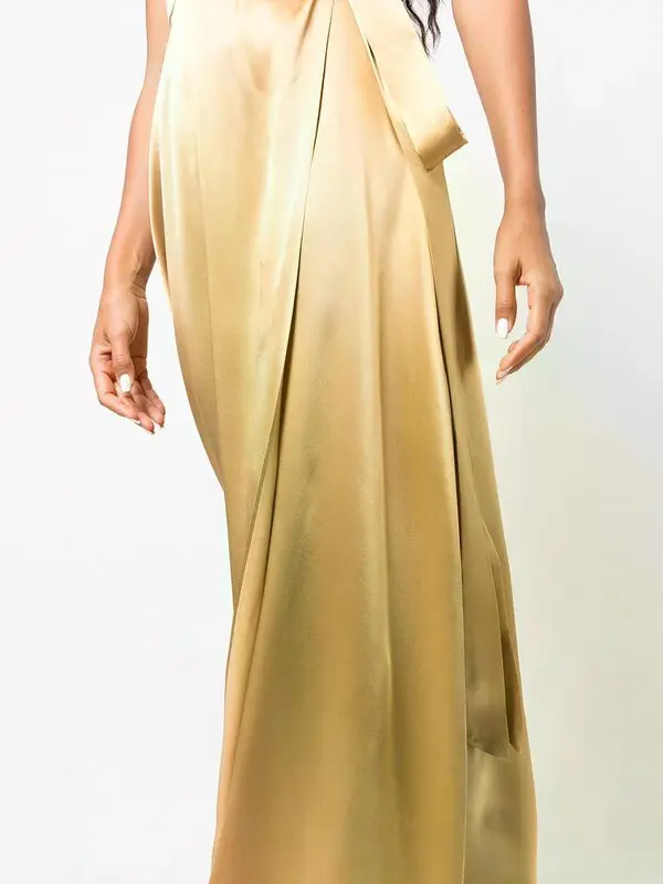 Voz Silk Maxi Wrap Dress - Gold