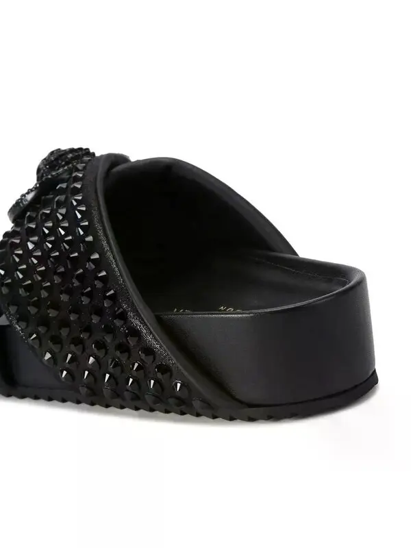 Kurt Geiger Chelsea Embellished Platform Slides - Black