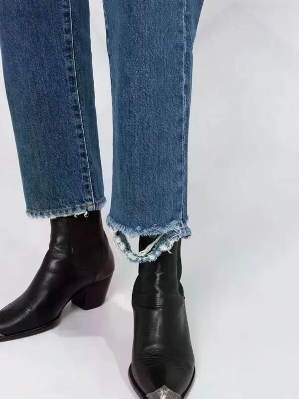 3x1 Distressed Straight-leg Jeans